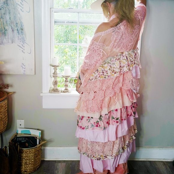True Rebel Clothing | Other | Shabby Lovers Pink Duster Kimono Bohemian ...
